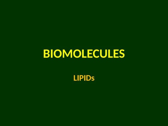Lipids properties, classification, function | PPTX | Chemistry | Science