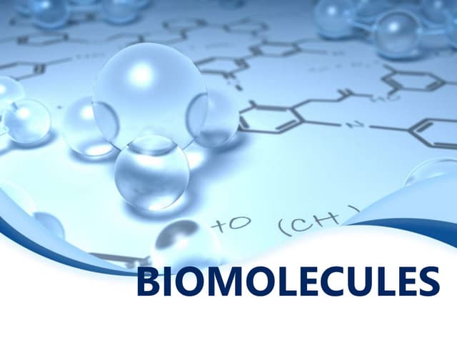 BIOMOLECULES lesson for grade 10 students | PPTX