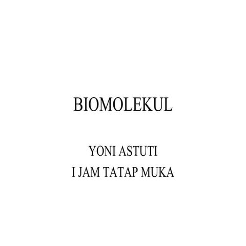 Biomolekul ppt | PPT