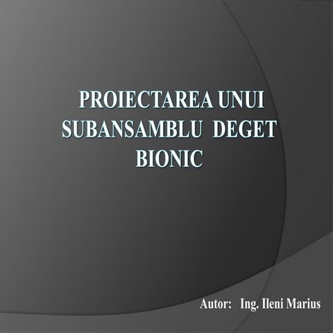 Bionic Finger Ppt