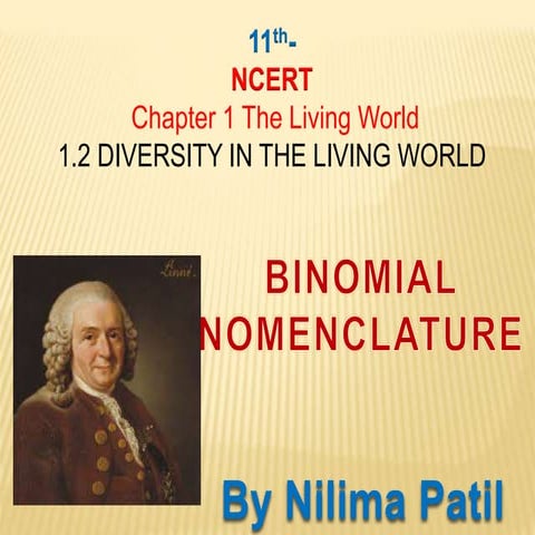 11th -Bionomial nomenclature ncert | PPT