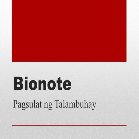 Bionote | PPTX