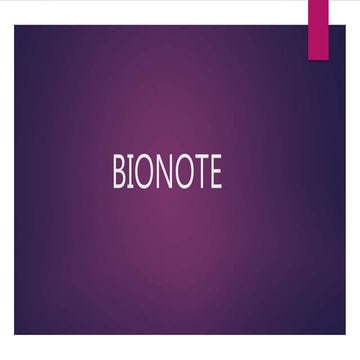 Bionote | PPTX