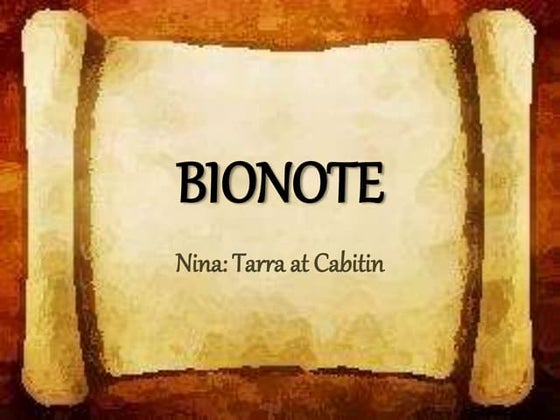 3 - BIONOTE.pptx bionote (biographical notes) | PPTX