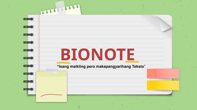 3 - BIONOTE.pptx bionote (biographical notes) | PPTX