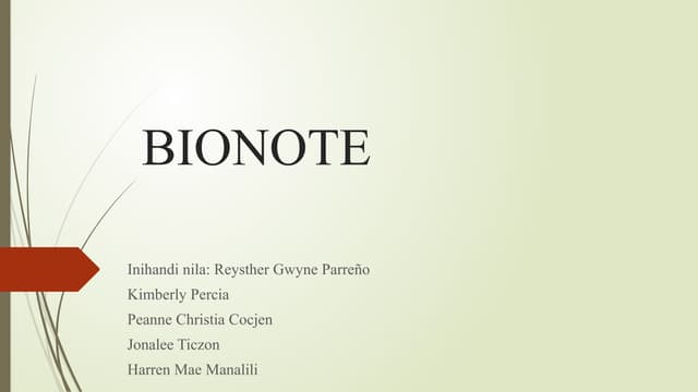 3 - BIONOTE.pptx bionote (biographical notes) | PPTX