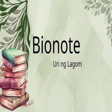 Bionote | PPTX