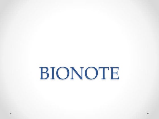 Bionote | PPTX