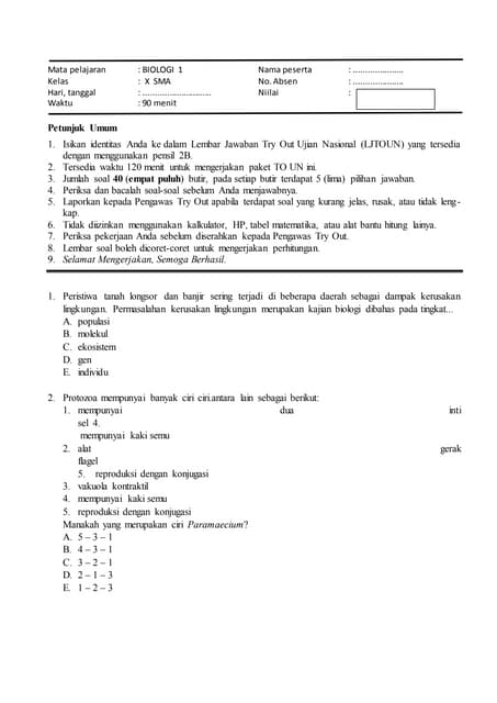 Instrumen penelitian IPA Kelas 4 siklus 1 | PPT