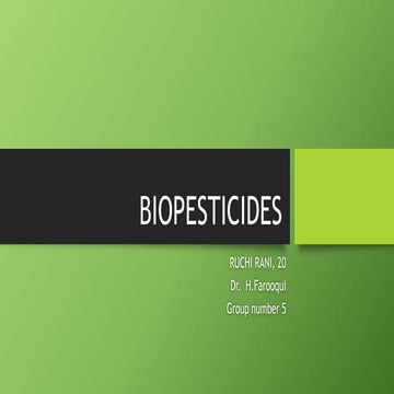 Biopesticide | PPTX