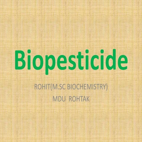 Biopesticide | PPTX