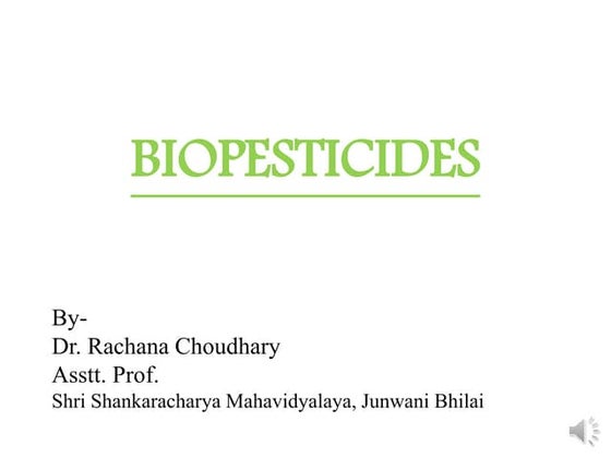 Bio-insecticides | PPT