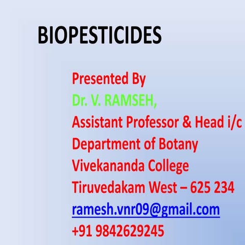 Biopesticides | PPT