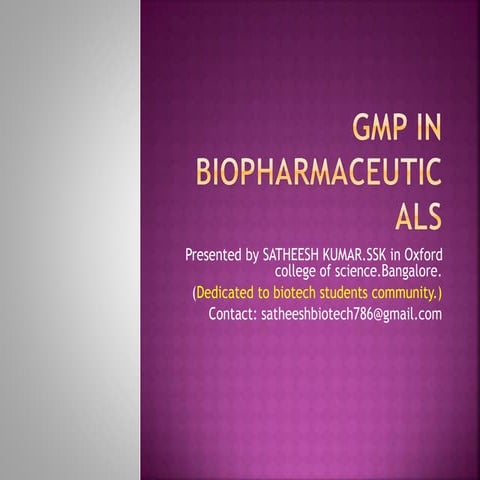 Overview of Biopharmaceuticals -basics for students | PPT