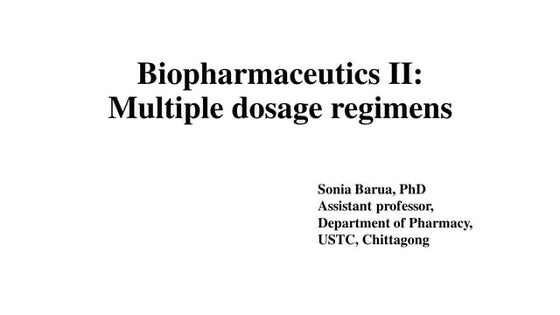 Multiple Dosage regimen | PPT
