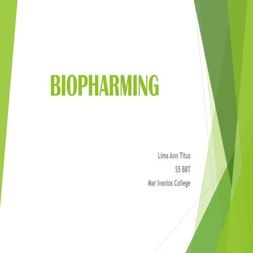 Biopharming - Introduction, Application, benefits and potential threats ...