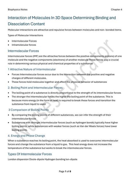Stabilizing interactions | PPTX | Chemistry | Science