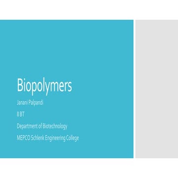 Biopolymers | PPTX