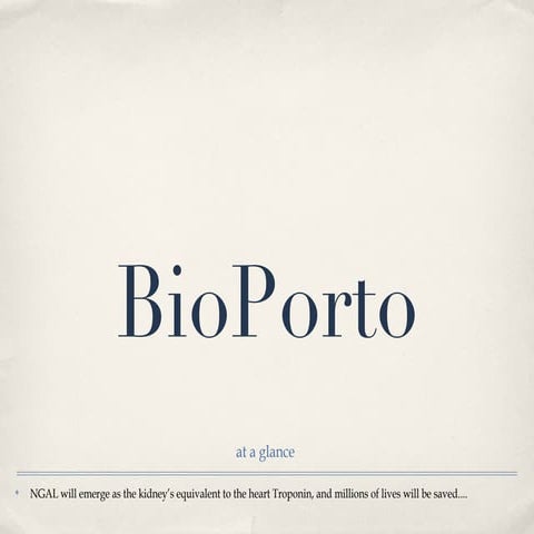 Bioporto at a glance. A Medicoinvestor presentation | PPT | Biotech and ...