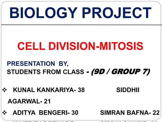 MITOSIS: LIFE SCIENCES FOR GRADE 10`S | PPTX | Biological Sciences ...