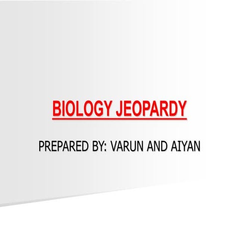 Bio JEOPARDY | PPTX