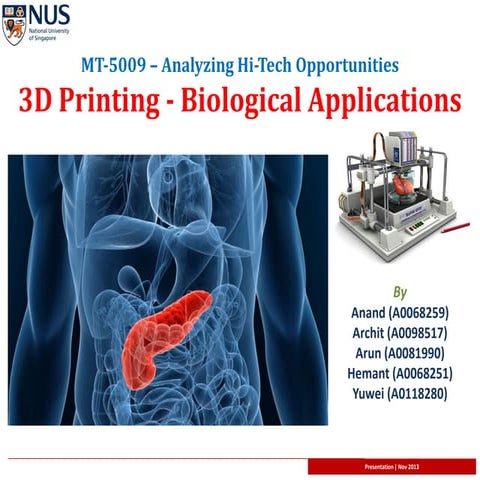 3D Bio-Printing; Becoming Economically Feasible | PDF