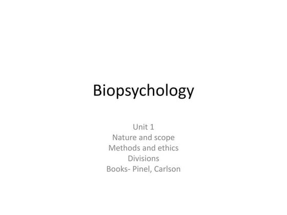 History of biopsychology/Physiological Psychology | DOCX | Biological ...