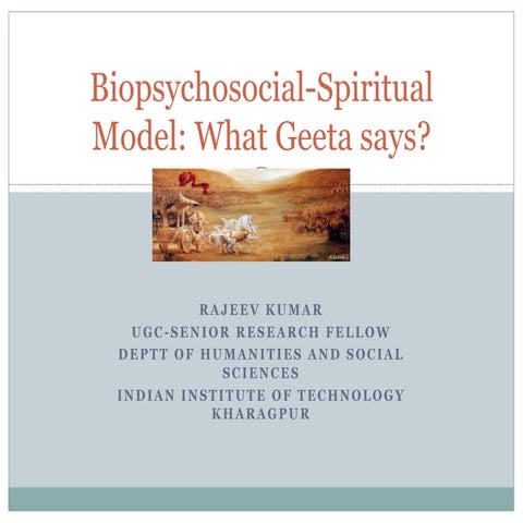 Biopsychosocial spiritual model and geeta | PPTX
