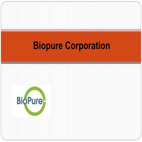 Biopure corporation | PPTX | Business | Business and Finance