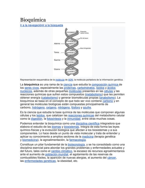 Relacion de la bioquimica con la enfermeria | PDF