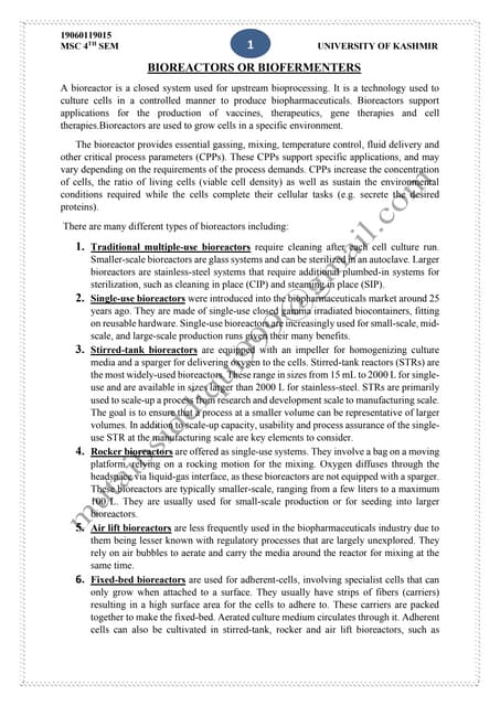 Bioreactors in tissue engineering | PPTX