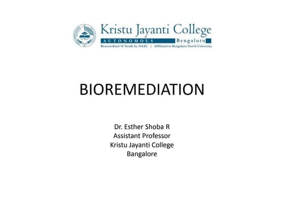Bioremediation | PPTX | Indoor Environmental Quality | Home & Garden