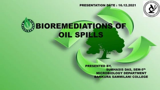 bioremediation of oil spills | PPT