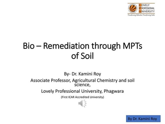 Unit 6 phytoremediation sol220 | PPT
