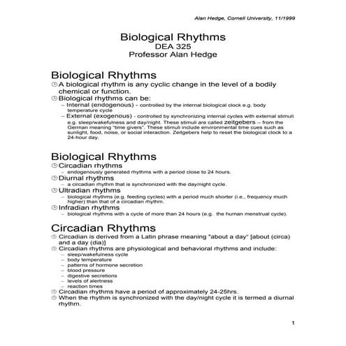Biorhythms | PDF