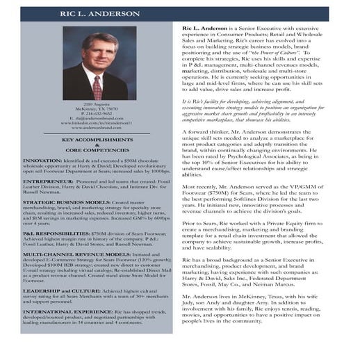 Bio Ric Anderson | PDF