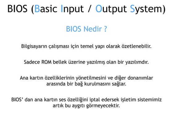 Bios nedir ? | PPT
