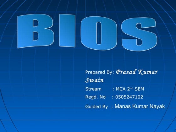 Bios Basic Input Output System Ppt 7853