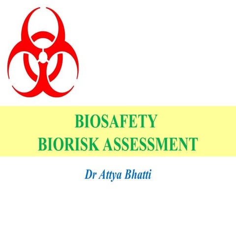 biosafety.ppt training ppt for class training | PPT