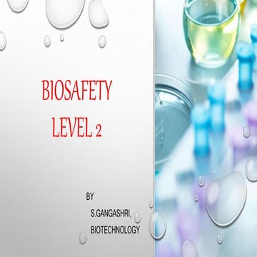 Biosafety level 2 | PPTX
