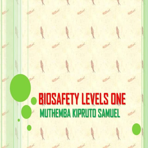Biosafety level one | PPT