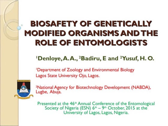 GMO issue and regulation | PPTX