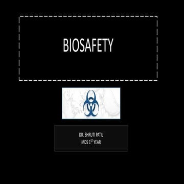 Biosafety ppt | PPTX