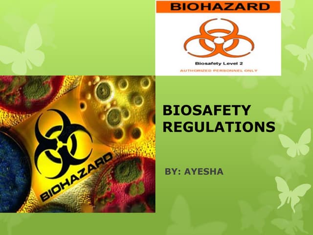 Biosafety lecture 1[1] | PPT