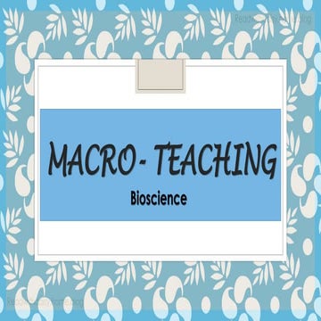 Bioscience Macro Teaching | PDF