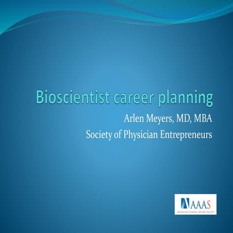 Bioscientist career planning | PPTX
