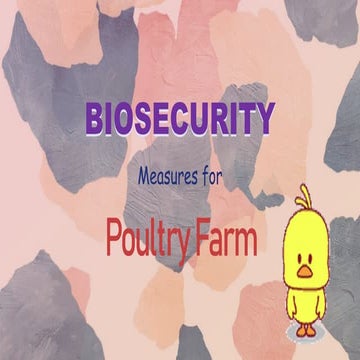 Biosecurity Measure for Poultry farm PPT | PPTX