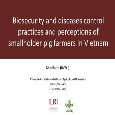 Biosecurity and diseases control practices and perceptions of ...