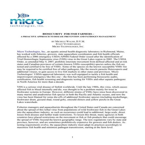 Biosecurity for fish farmers | PDF