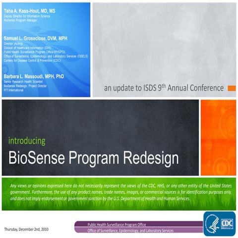 Introducing BioSense Program Redesign | PDF | Infectious Diseases ...